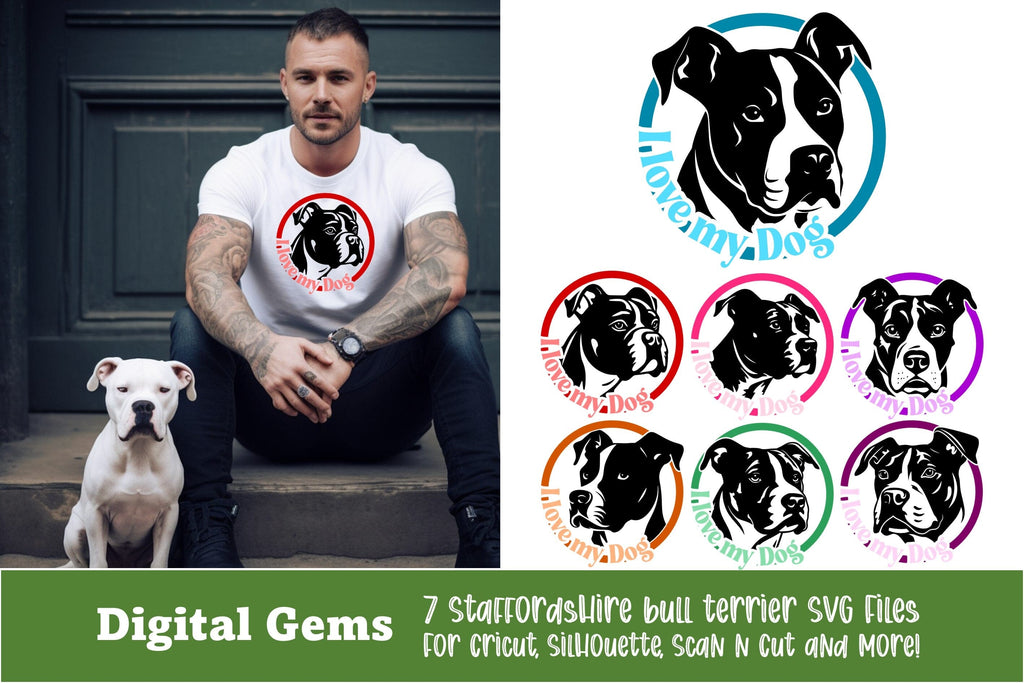 Dynamic Staffordshire Bull Terrier SVG Collection - So Fontsy