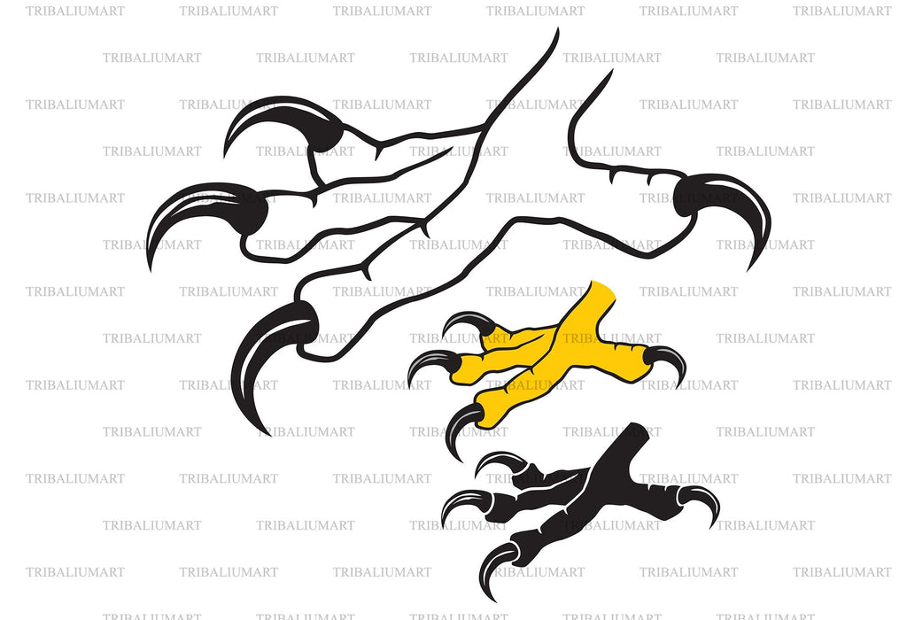 Eagle claw. Cut files for Cricut. Clip Art silhouette (eps, svg, pdf ...