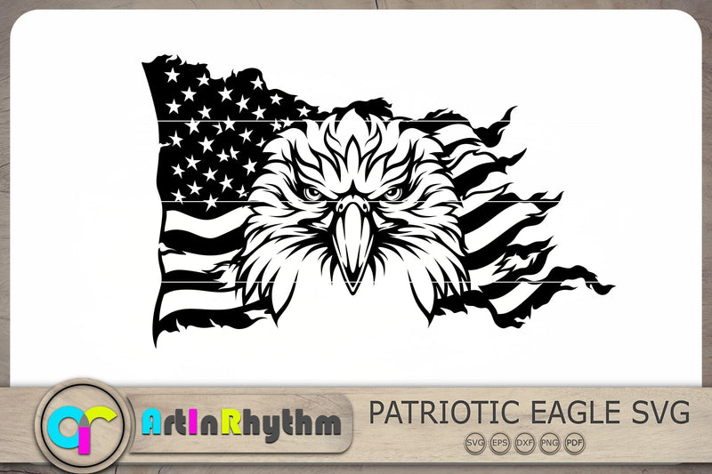 Eagle with American Flag Svg, 4th of July Svg, Eagle Svg, Patriotic Svg ...