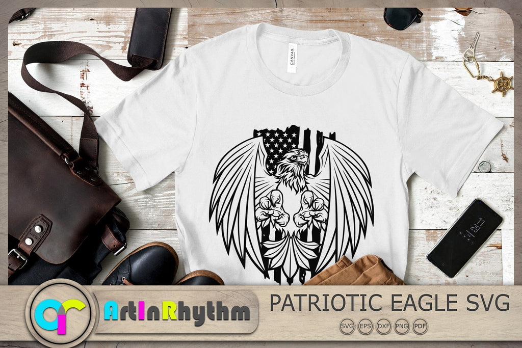 Eagle With American Flag Svg, Patriotic Svg, 4th of July Svg, USA Flag ...