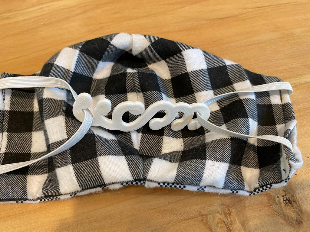 Ear Saver Face Mask Hook Design Template (3D Print STL & SVG) - So Fontsy