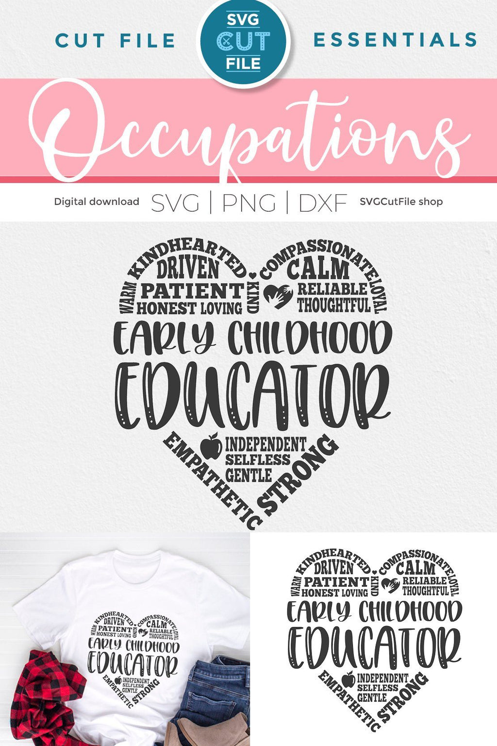 Early childhood educator svg, early childhood teacher - So Fontsy