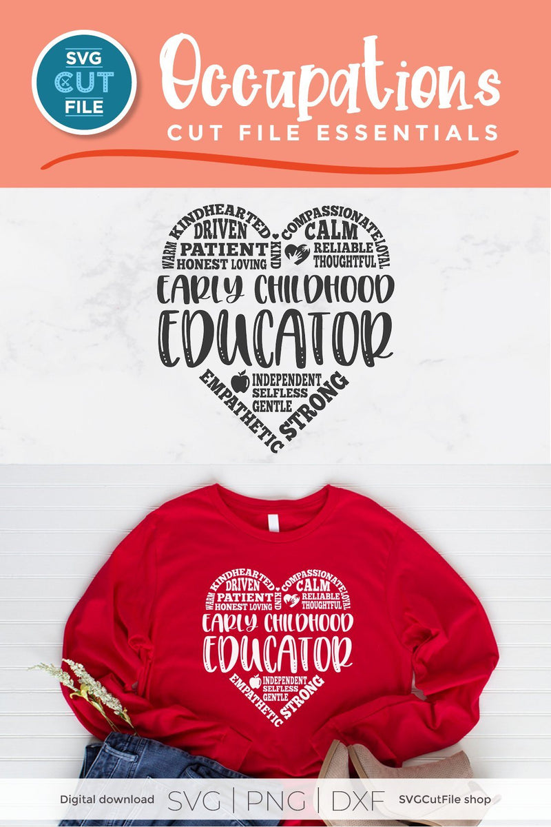 Early childhood educator svg, early childhood teacher - So Fontsy