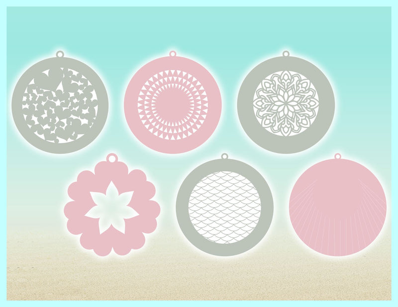 Earring Necklace Pendant Template SVG Bundle - So Fontsy