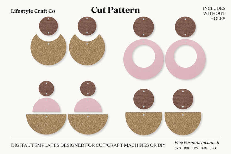 Earring SVG, Faux Leather Earring Templates, Cricut cut file - So Fontsy