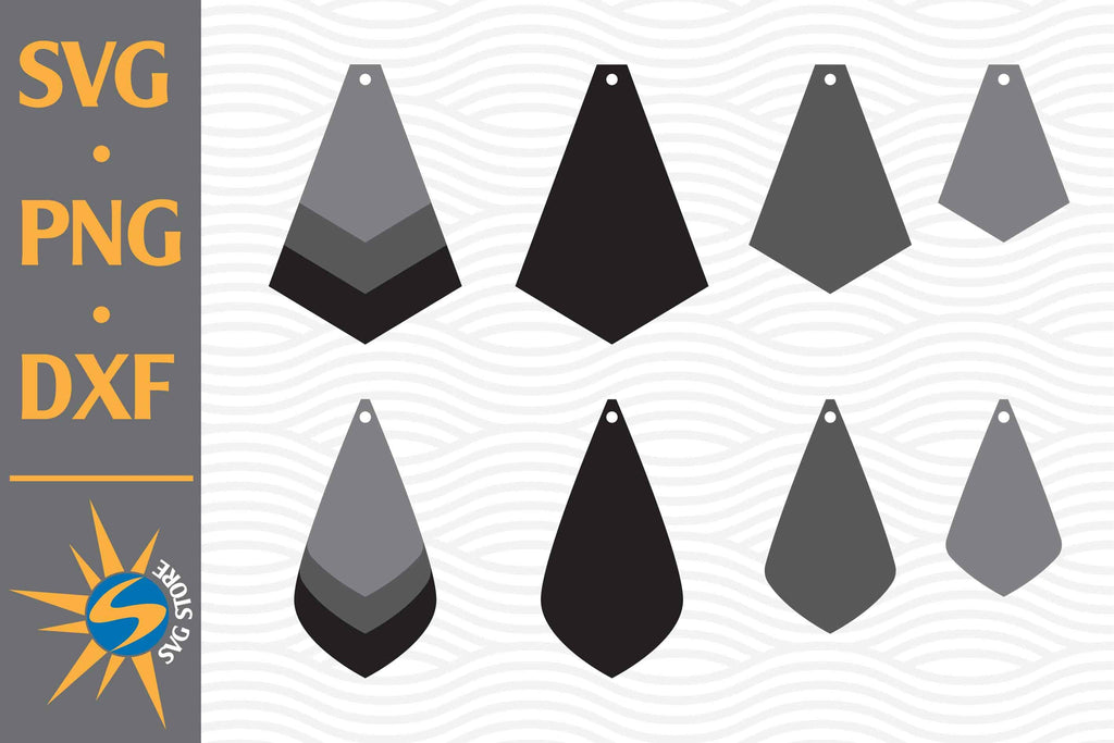 Earring SVG, PNG, DXF Digital Files Include - So Fontsy