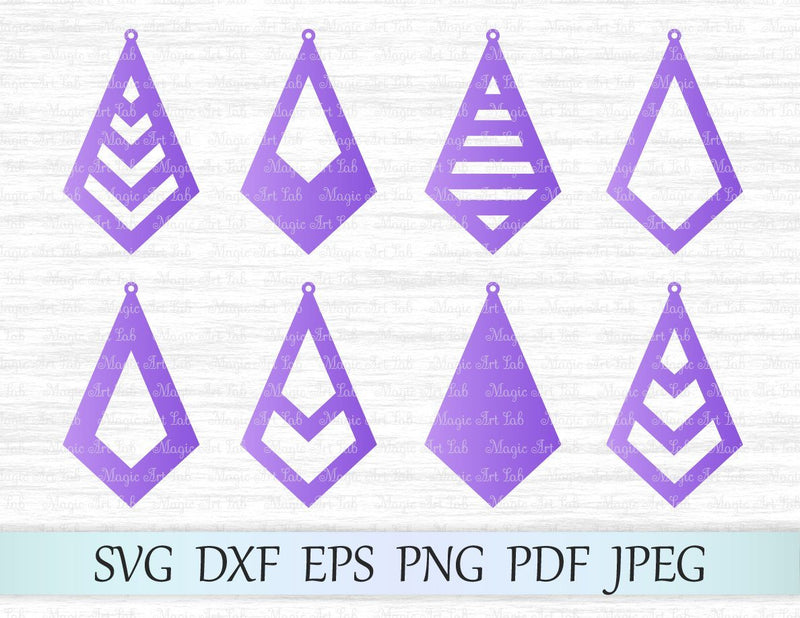 Earring templates cut files - So Fontsy