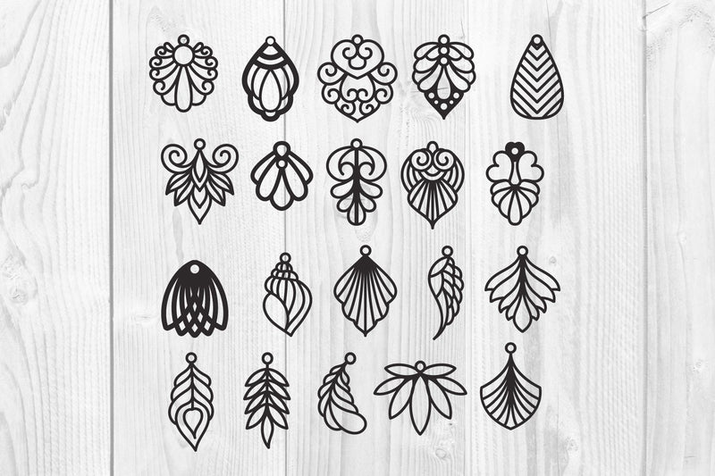 Earrings Svg Bundle, pendant Svg bundle - So Fontsy