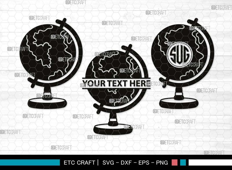 Earth Monogram, Earth Silhouette, Earth SVG, Planet Svg, World Svg, Un ...