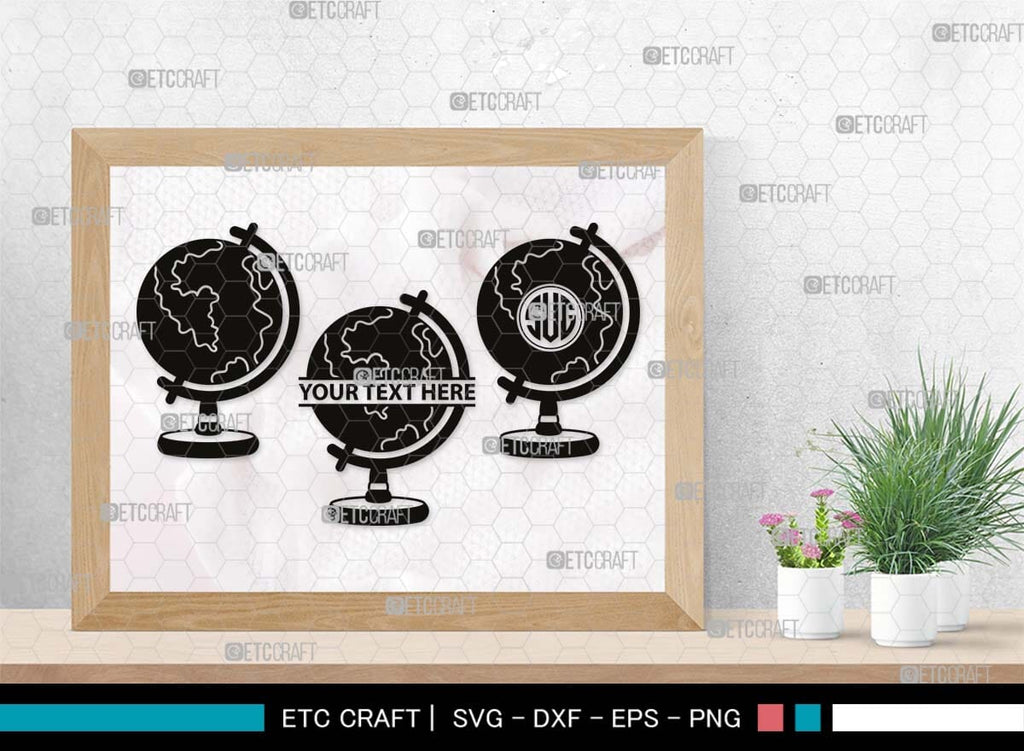Earth Monogram, Earth Silhouette, Earth SVG, Planet Svg, World Svg, Un ...