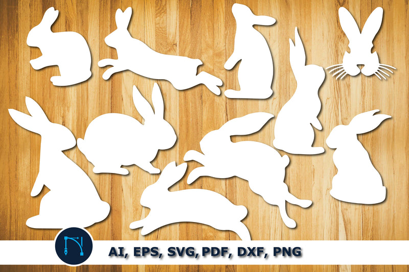 Easter bunny Bundle SVG paper cut file - So Fontsy