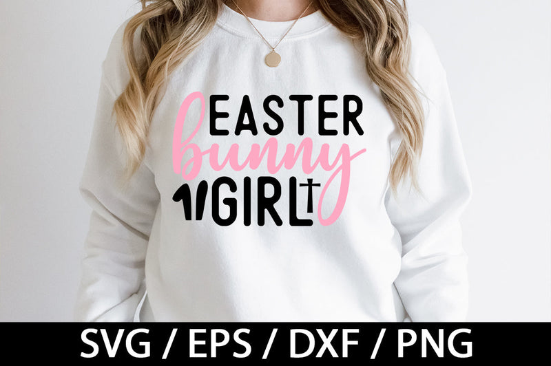 Easter bunny girl svg - So Fontsy