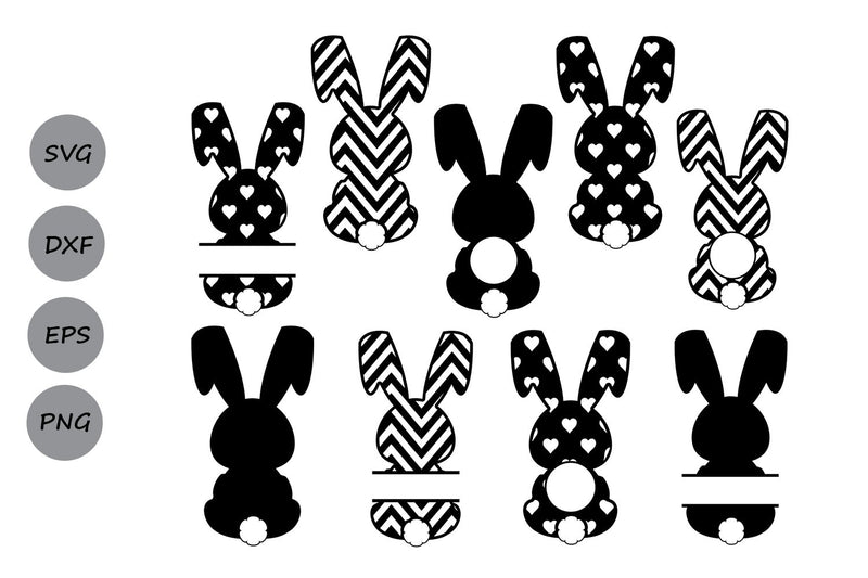 Easter Bunny Monogram| Easter SVG Cut Files - So Fontsy