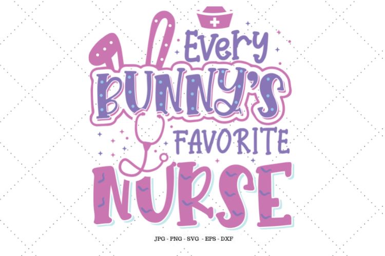 Easter Bunny, Nurse Gift, Nurses Tee, Easter Clipart, Nurse Print ...