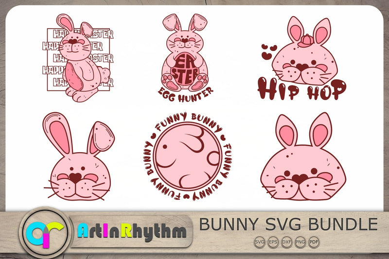 Easter Bunny Svg Bundle, Easter Svg, Rabbits Svg, Bunnies Svg - So Fontsy