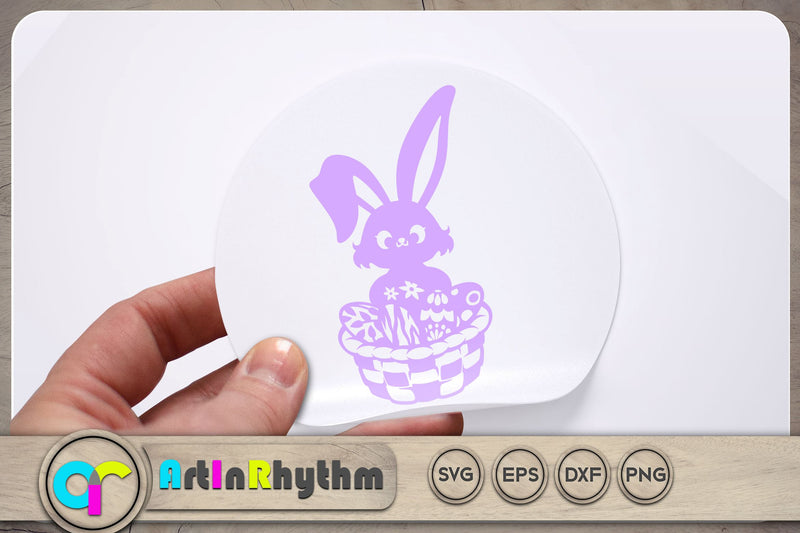 Easter bunny svg / Easter egg basket svg - So Fontsy