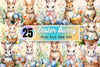 Easter Bunny Watercolor Clipart Bundle - So Fontsy