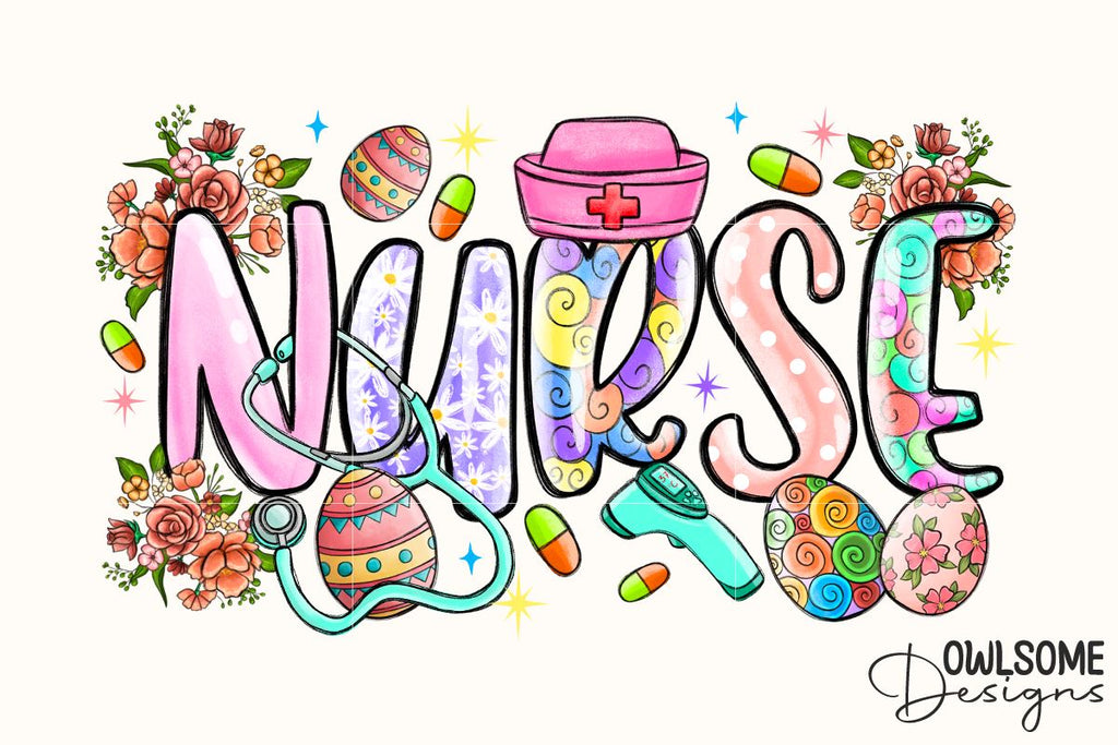Easter Day Nurse PNG Sublimation - So Fontsy