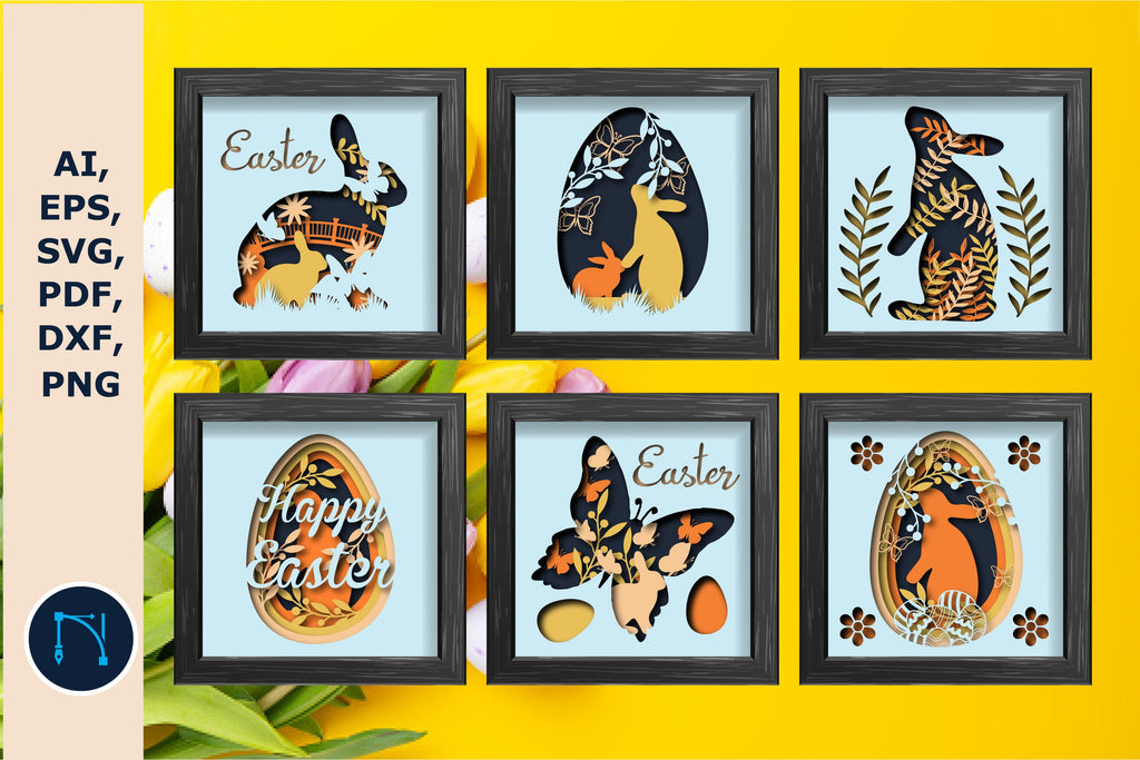 Easter Day Shadow/light Box SVG bundle - So Fontsy