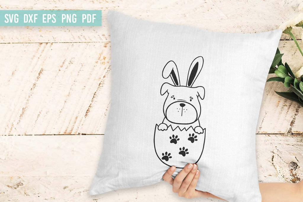 Easter Dog Bundle SVG | Puppy dog SVG | Dog with rabbit ears - So Fontsy