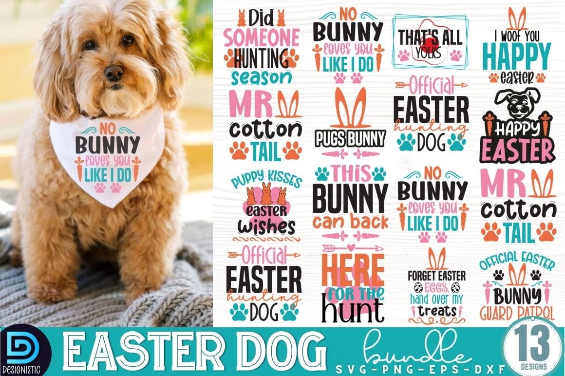 Easter Dog SVG bundle, Easter Dog SVG - So Fontsy