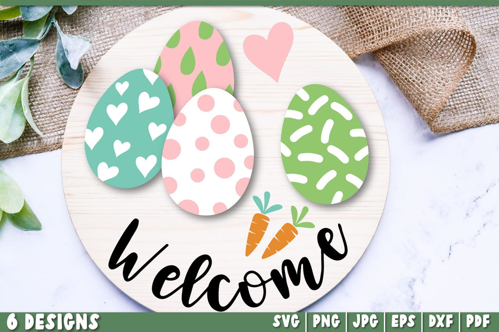 Easter Door Round Signs Bundle | Easter Bundle SVG - So Fontsy