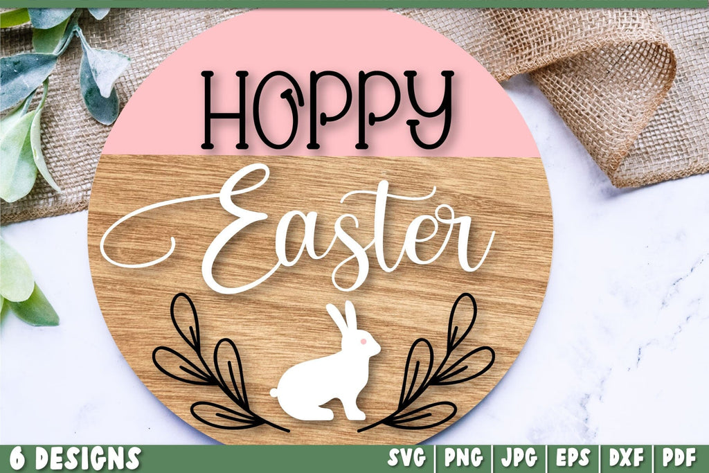 Easter Door Round Signs Bundle | Easter Bundle SVG - So Fontsy