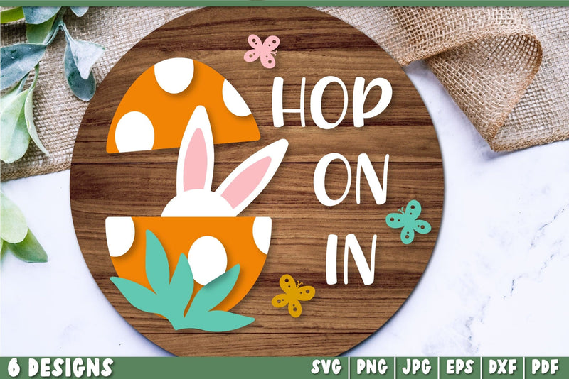 Easter Door Round Signs Bundle | Easter Bundle SVG - So Fontsy