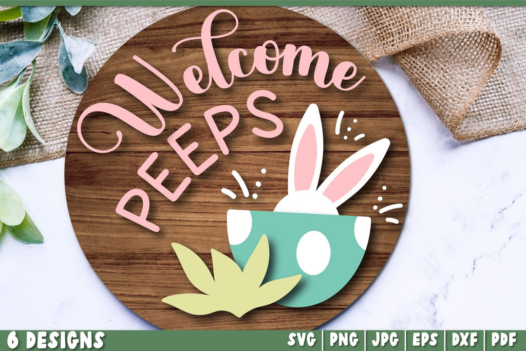 Easter Door Round Signs Bundle | Easter Bundle SVG - So Fontsy