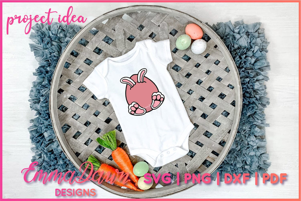 Easter Egg Bunny SVG, Cute Bunny Rabbit SVG - So Fontsy