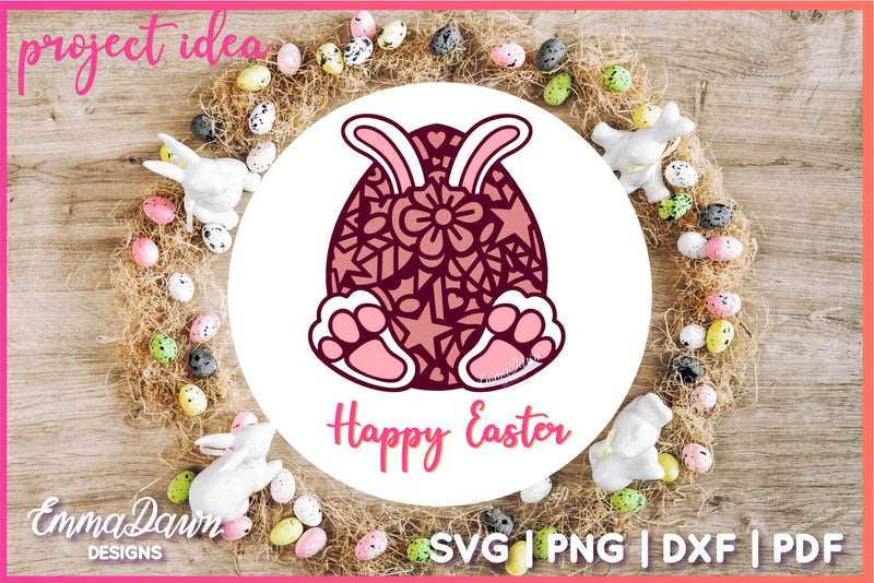 Easter Egg Bunny SVG, Cute Bunny Rabbit SVG - So Fontsy