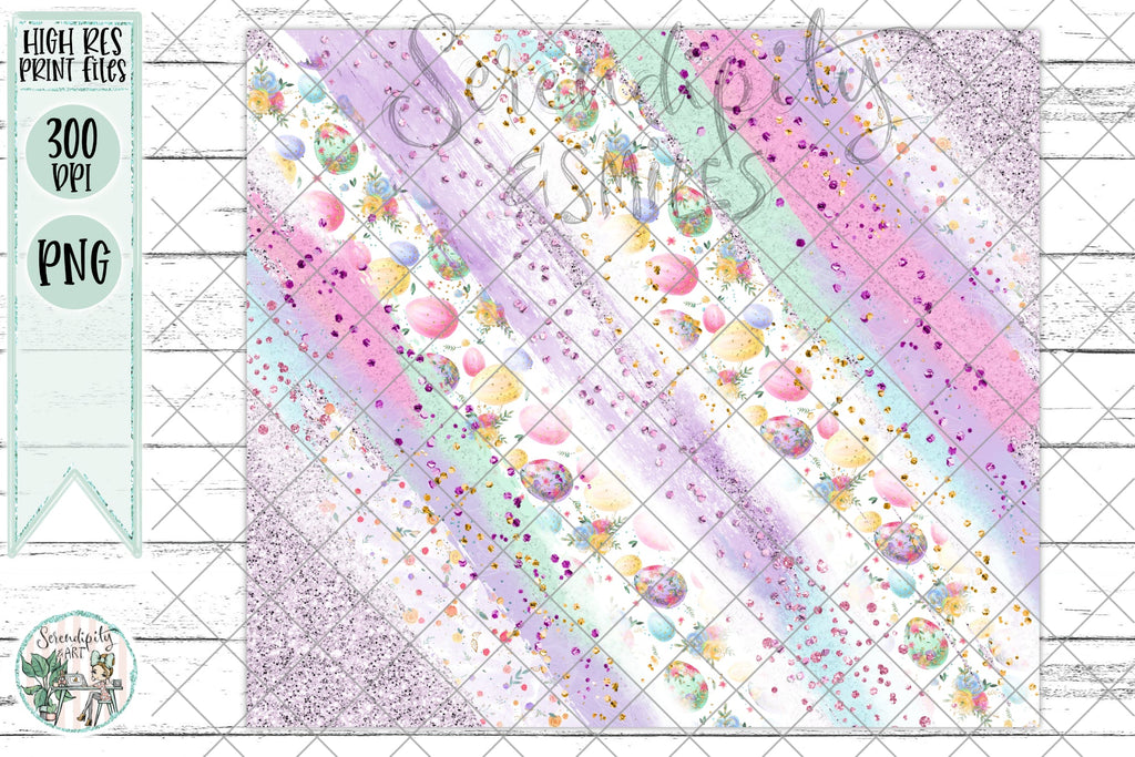 Easter Egg Milky Way Glitter 20 oz Skinny Tumbler Design - So Fontsy