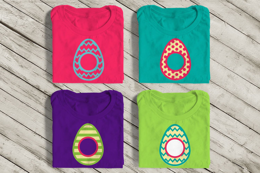 Easter Egg Monogram Frames SVG - So Fontsy