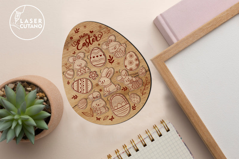 EASTER EGG Puzzle SET OF 3 Laser Cut Files, Easter Kids Designs ...