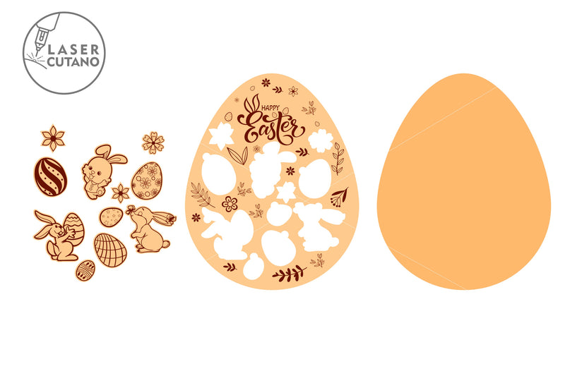 EASTER EGG Puzzle SET OF 3 Laser Cut Files, Easter Kids Designs ...