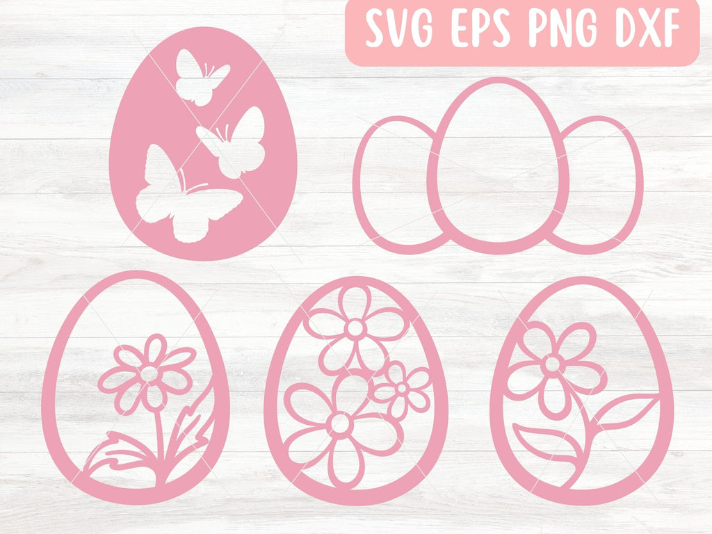 Easter Egg SVG Bundle for Cricut or Silhouette - So Fontsy