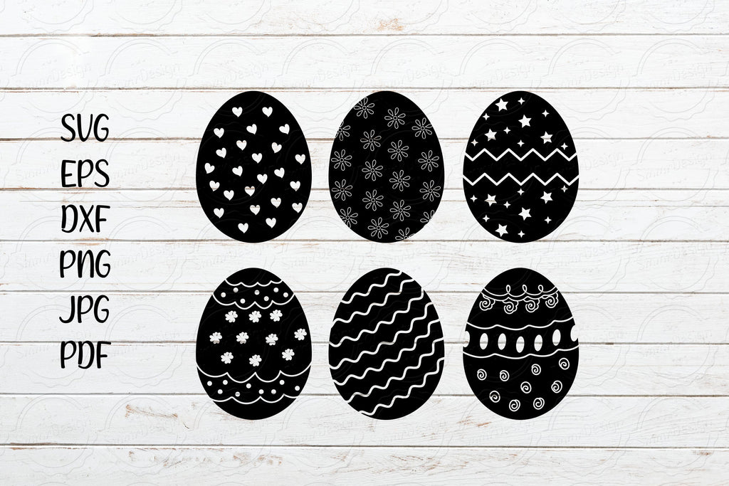 Easter Eggs SVG, dxf, eps, png, jpg, pdf, Easter Egg clipart - So Fontsy