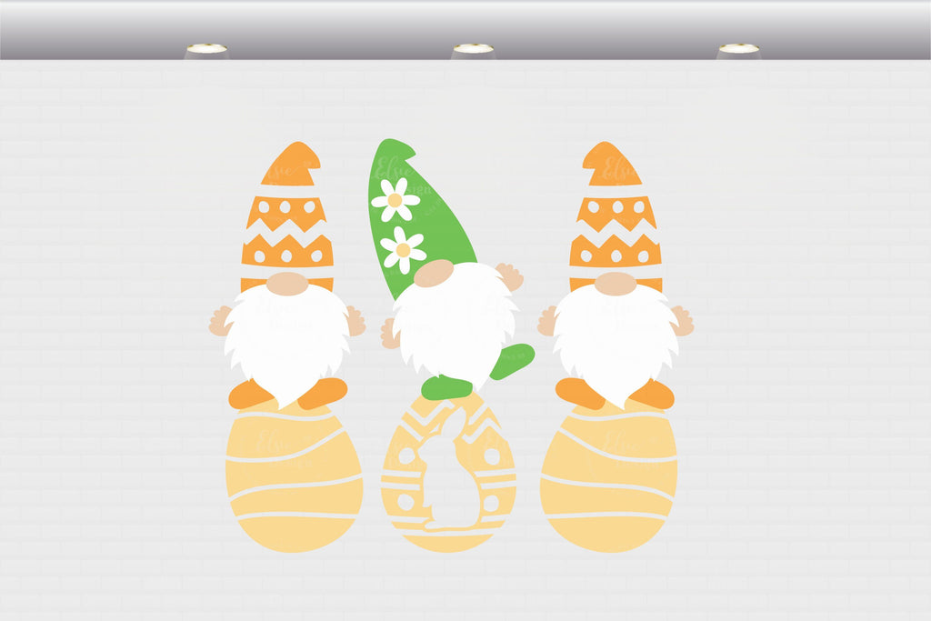 Easter Gnomes Standing On Easter Eggs - SVG, PNG, DXF, EPS - So Fontsy