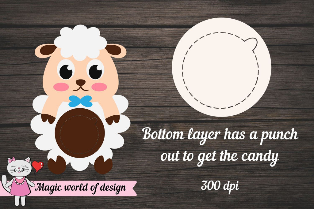 Easter lamb Candy Dome Paper Craft svg - So Fontsy