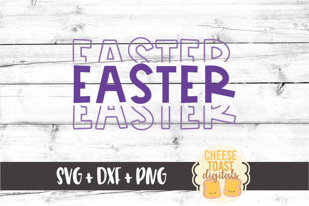 Easter - Mirror Word Design - SVG PNG DXF Cut Files - So Fontsy