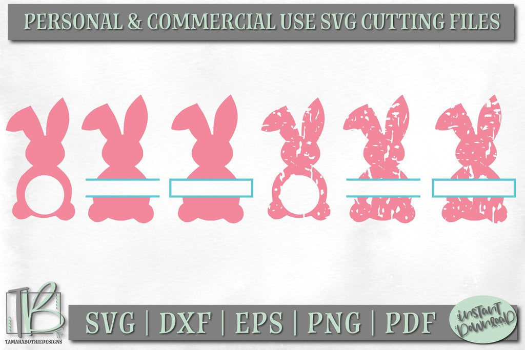 Easter Monogram SVG, Bunny Monogram SVG File - So Fontsy