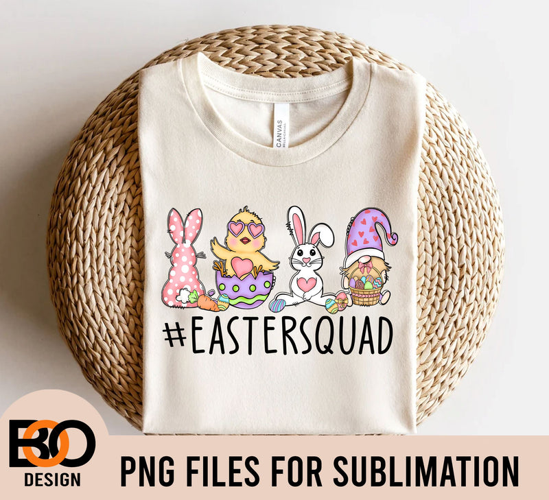 Easter Squad Bunny PNG, Happy Easter PNG, Easter PNG, Bunny PNG, Kids ...