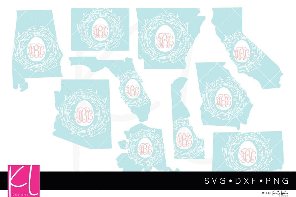 Easter State Monogram Bundle - So Fontsy