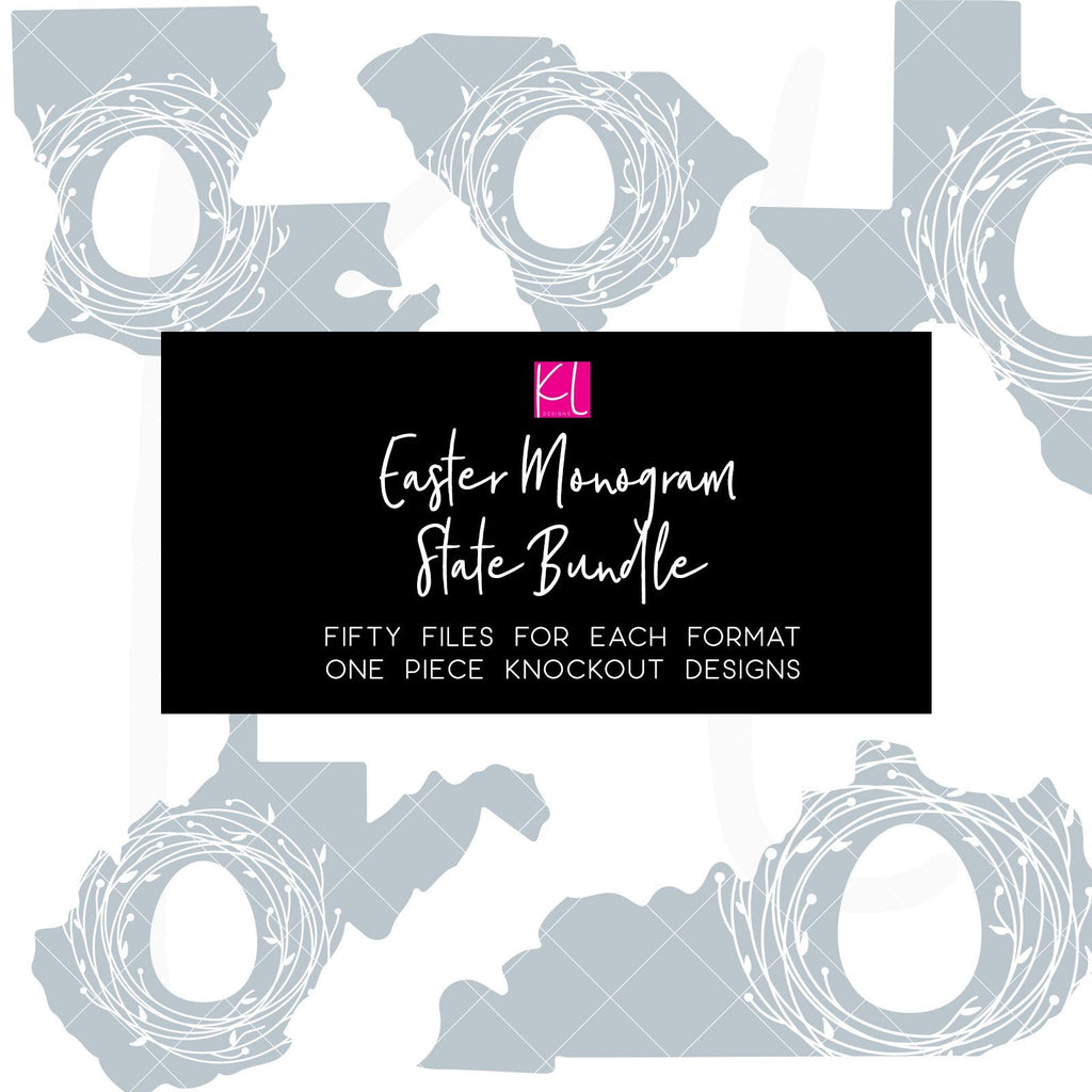 Easter State Monogram Bundle - So Fontsy