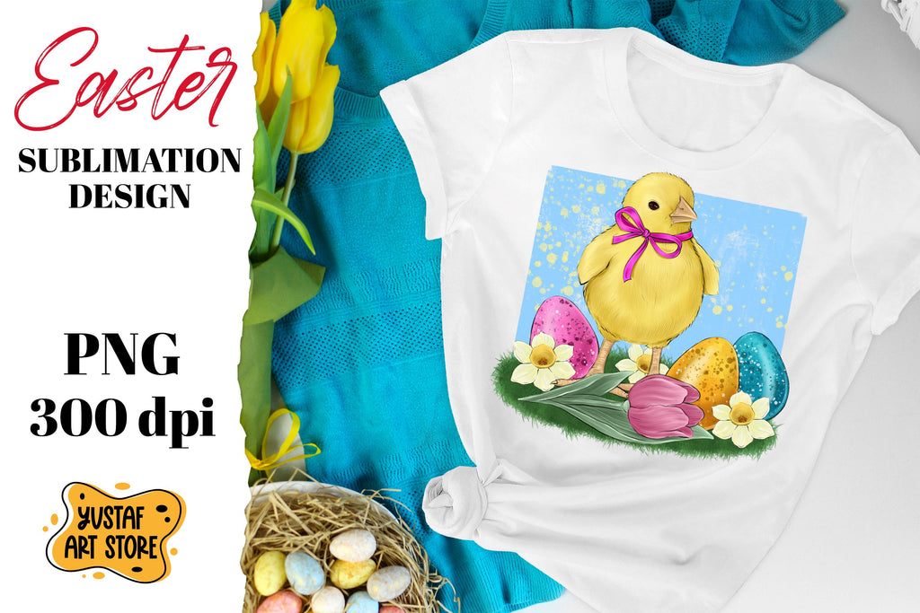 Easter sublimation Bundle. Spring ducklings & chicks design - So Fontsy