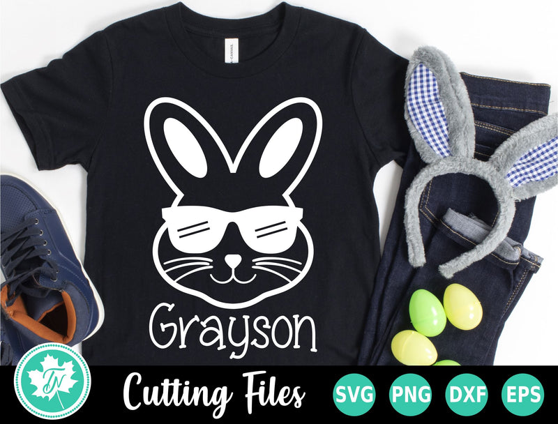 Easter SVG | Bunny Face with Glasses - So Fontsy