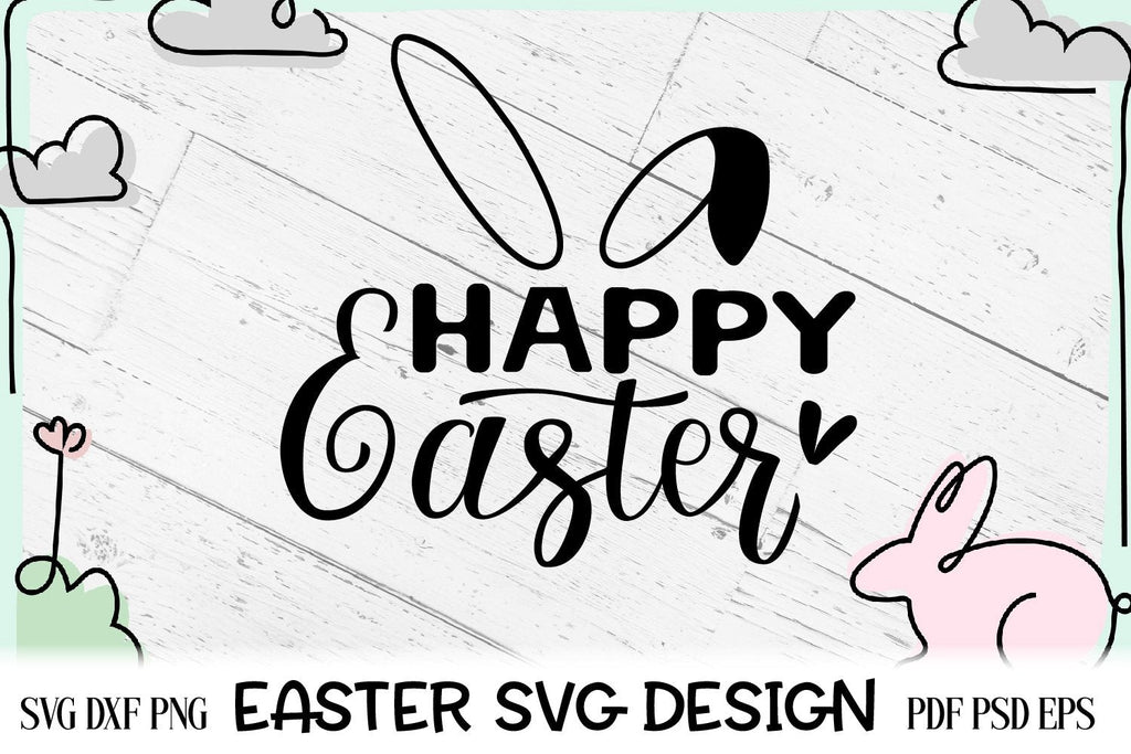 Easter SVG Design. Cut File SVG. Happy Easter Day. - So Fontsy