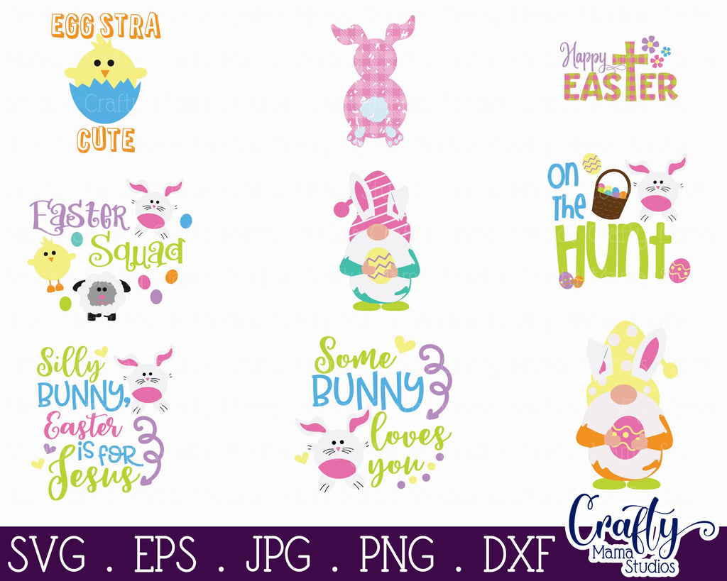 Easter Svg, Easter Bundle, Easter Bunny, Easter Mega Bundle - So Fontsy