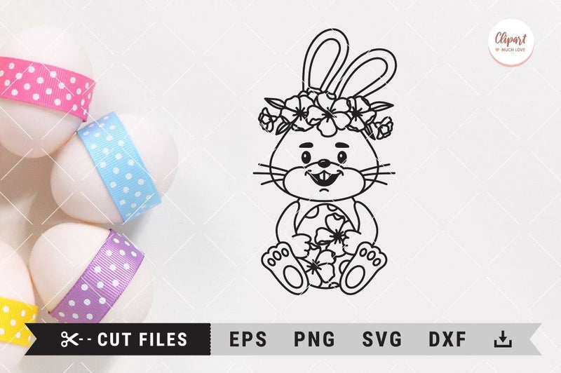 Easter svg files, Easter bunny, Spring flowers, Easter eggs - So Fontsy