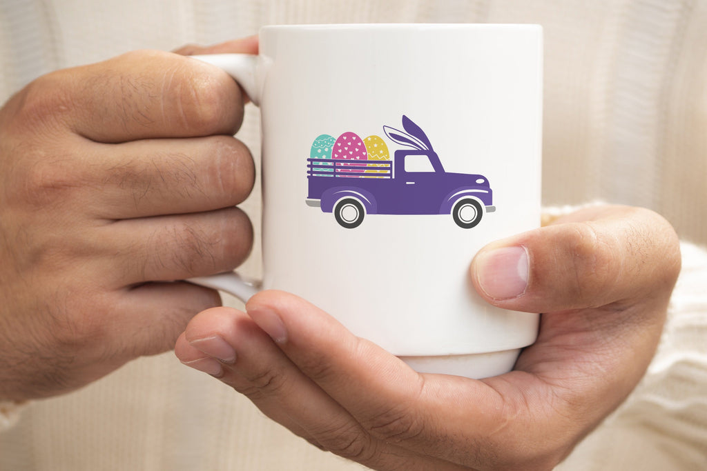 Easter Truck SVG Easter Cut File for Cricut, Vintage Pickup Easter Egg ...